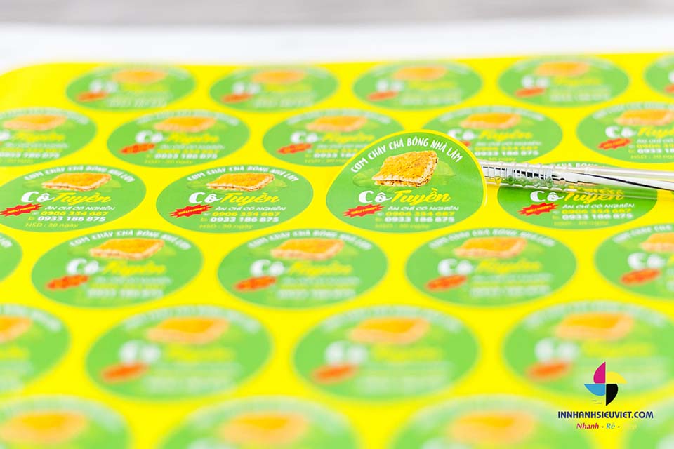 Báo giá in decal dán, sticker, tem nhãn, giá rẻ mới nhất 2025